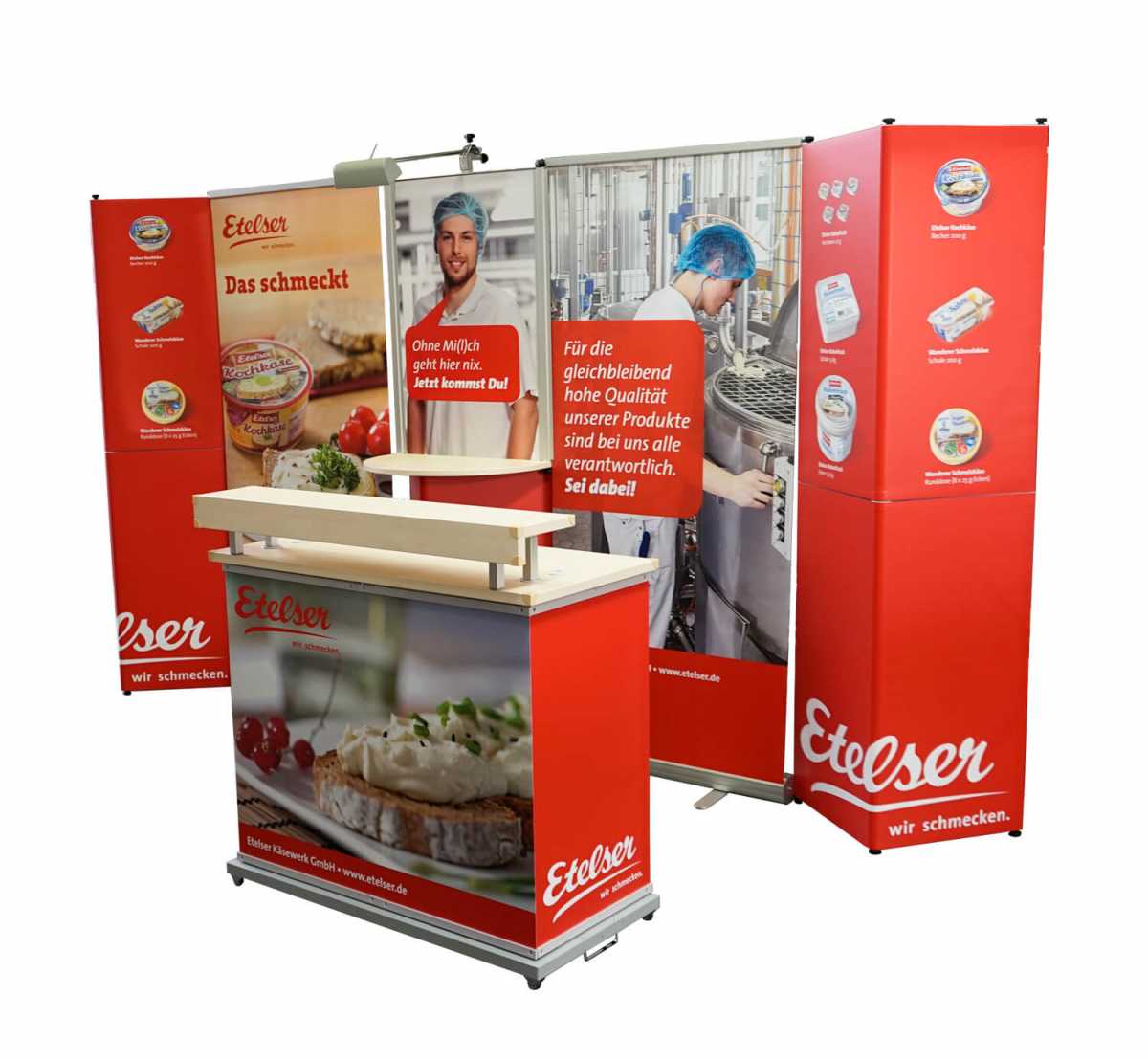 mobile Messewand, Promotiontheke und Stehtisch | Variosmart